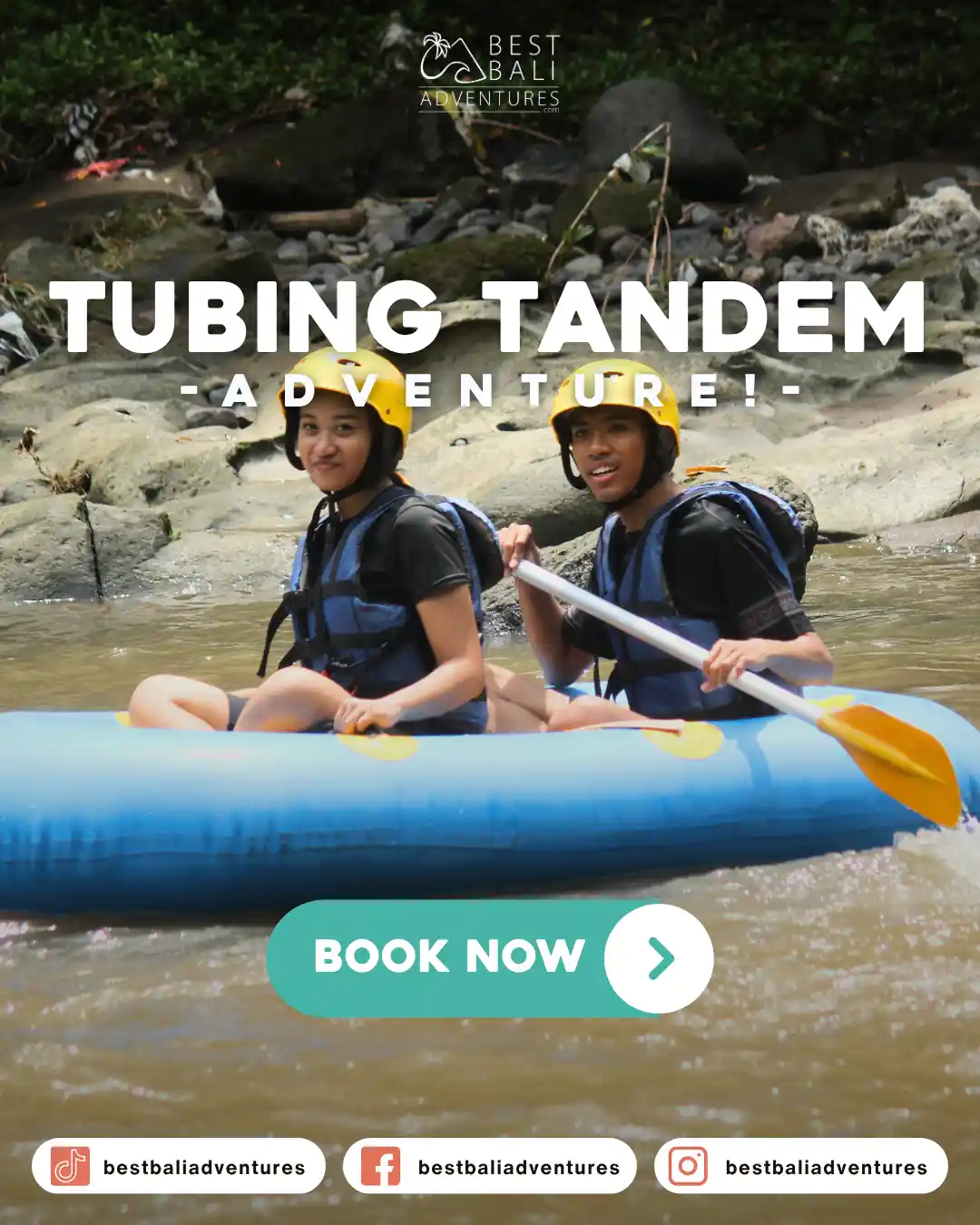 Tandem Tubing Bali – Best Scenic Jungle Float for Two